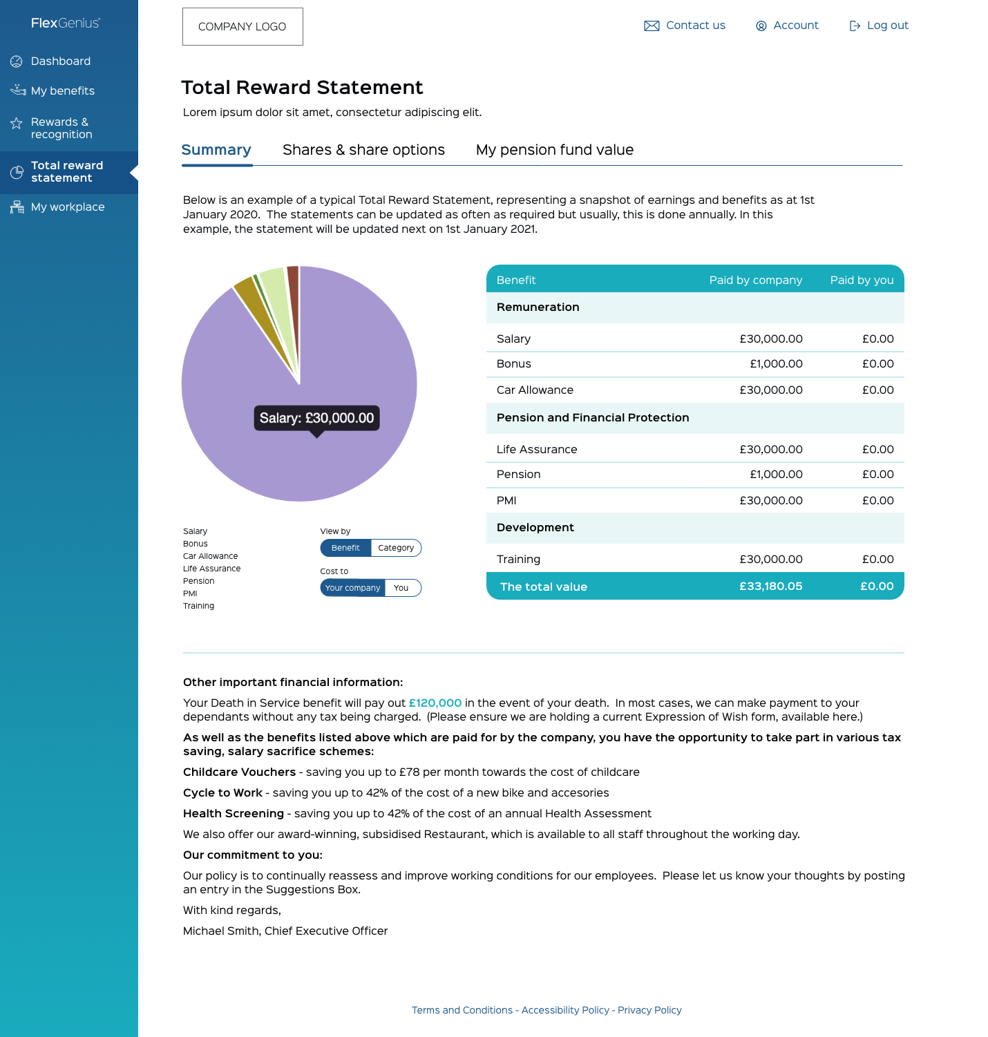 Total Reward Statements | Modules | FlexGenius
